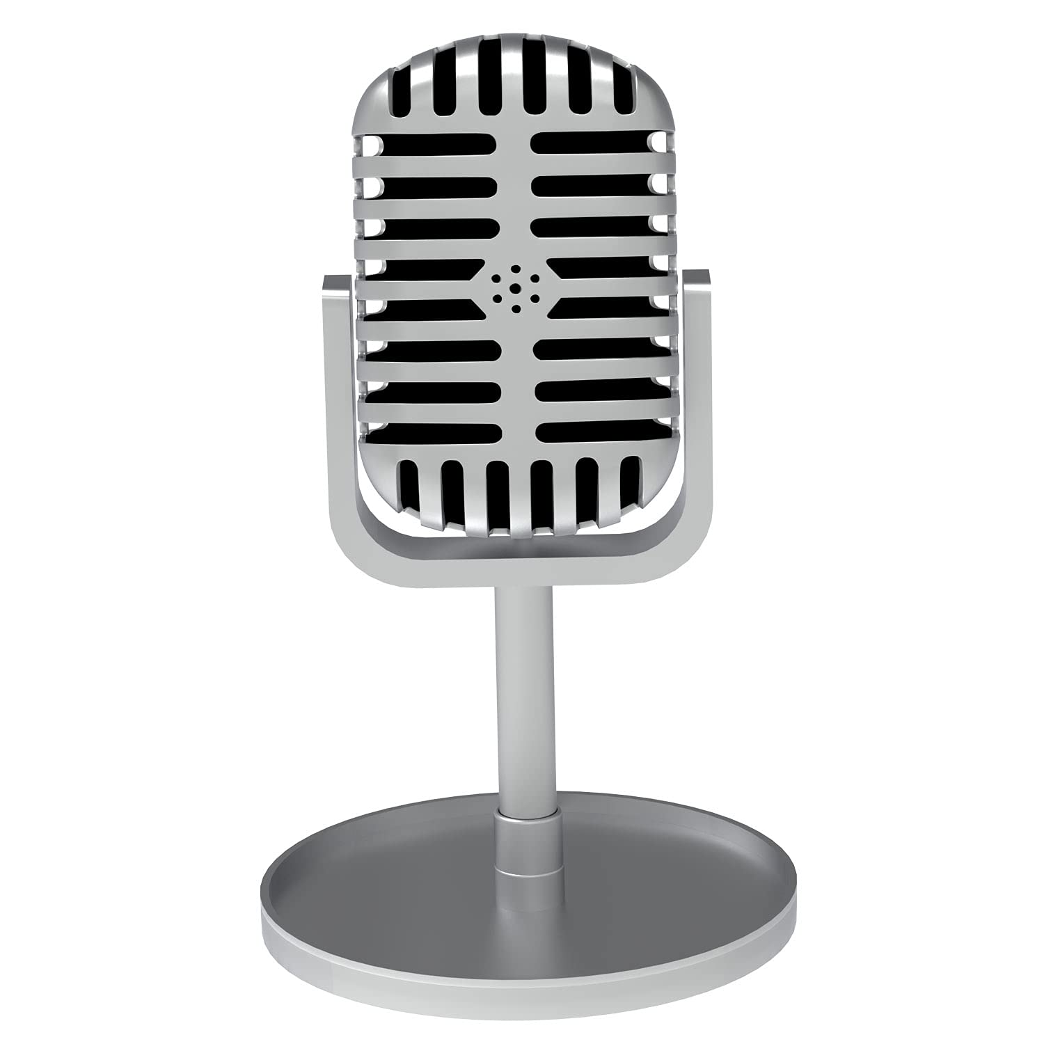 Vintage Microphone Toy Prop with Stand - Retro Microphone Prop for Costume & Role Play as Anchorman Microphone Prop/Toy Microphone/Plastic Microphone/Prop Microphone/Play Microphone by All7s