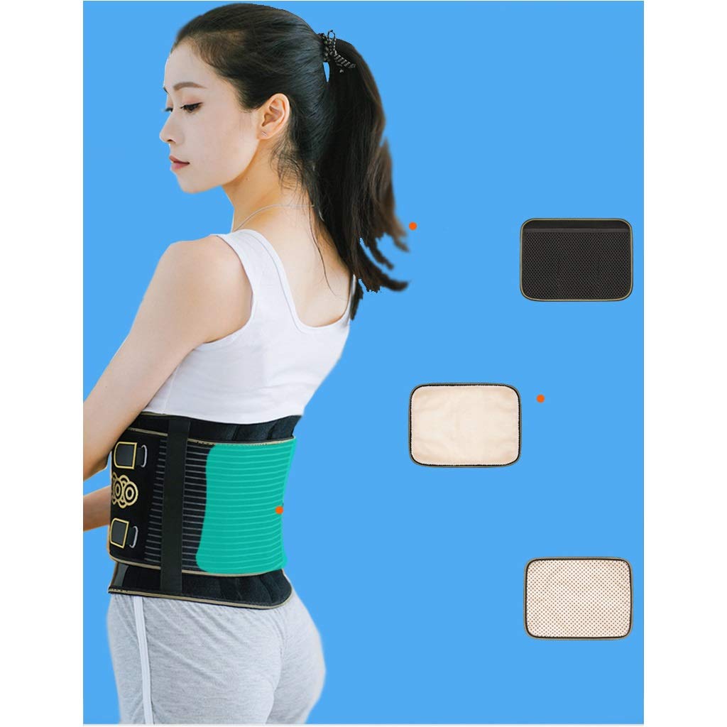 TANGIST Massage Lumbar Brace Belt,Lower Back Support For Pain Relief And Injury Prevention,Backache,Sports & Work (Size : M)