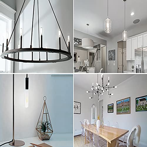 SANCARDY Tietare T10 LED Bulbs Daylight 4000K, Dimmable Tubular Light Bulbs 40 watt, Tubular LED Light Bulbs 4W E26 Medium Base, LED Filament Light Bulbs 40 watt for Desk Lamp, Pendant Lights(3-Pack)
