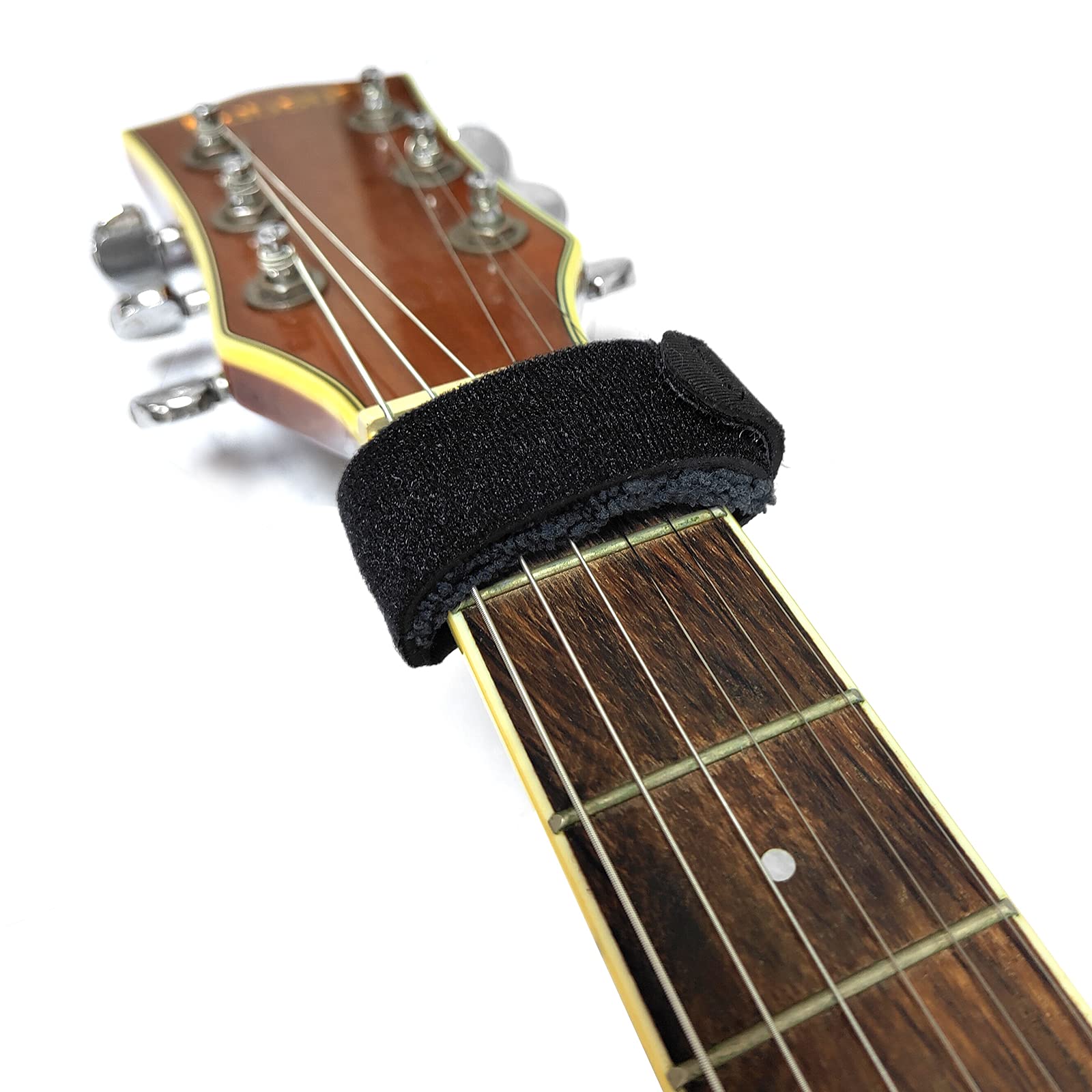 SAPHUE 2PCS Guitar String Mute Damper,Guitar String Cover Tape, Adjustable Bass Mute, Fingerboard Mute Tape, Musical Instrument Accessories(Black)