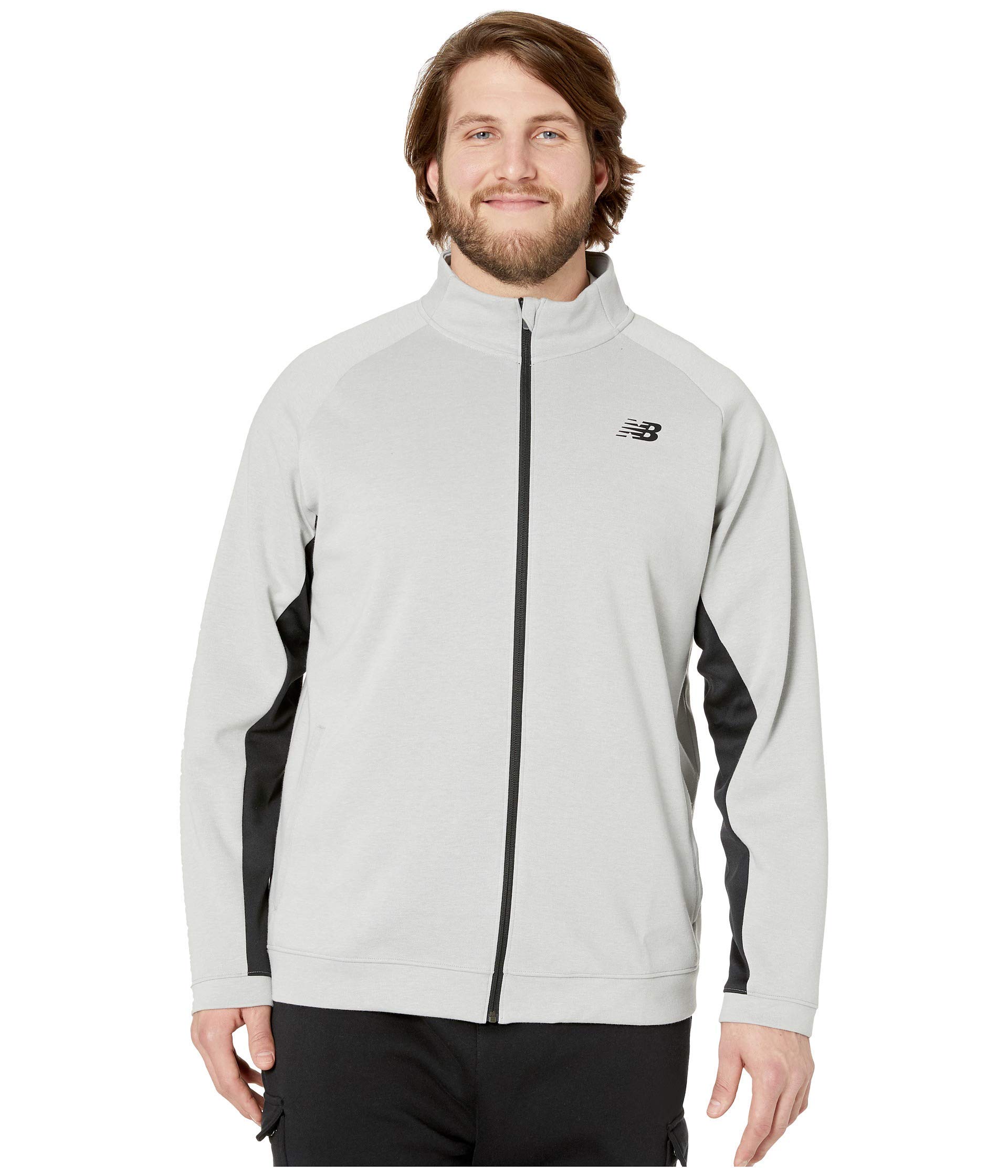 New Balance Men's Tenacity Knit Jacket, Athletic Grey , Small