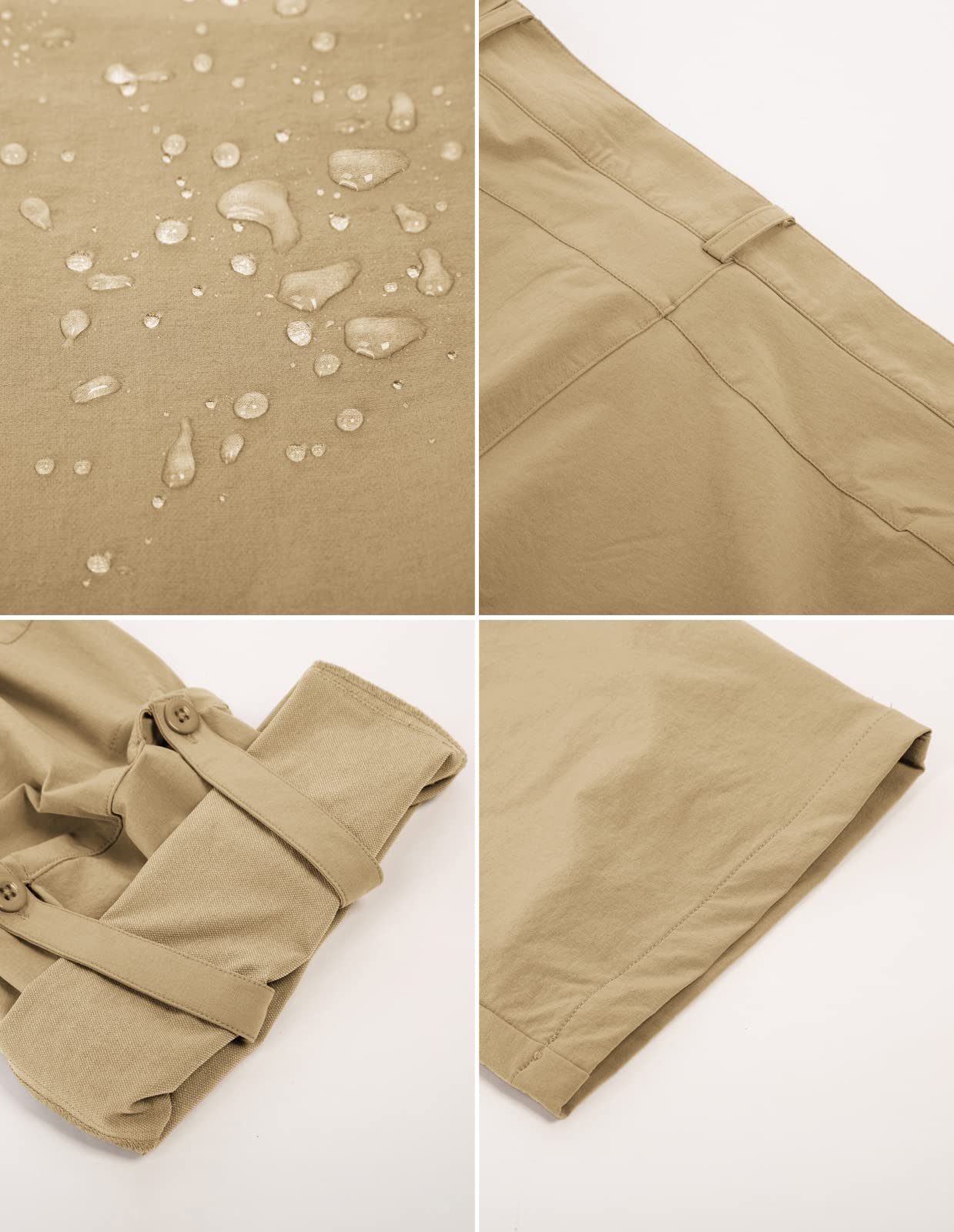 Women's Hiking Cargo Pants with Pockets for Women Golf Travel Climbing Pants khaki 5X