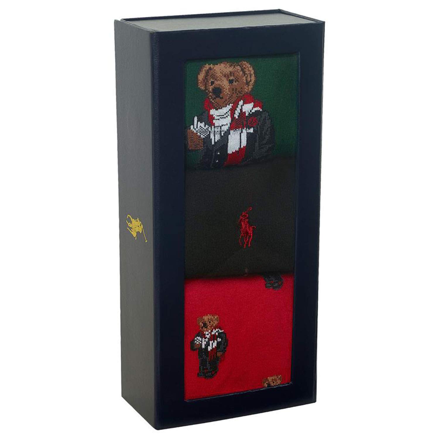 Polo Ralph Lauren Men's Dress Socks - GIFT BOX SET - 3-Pair