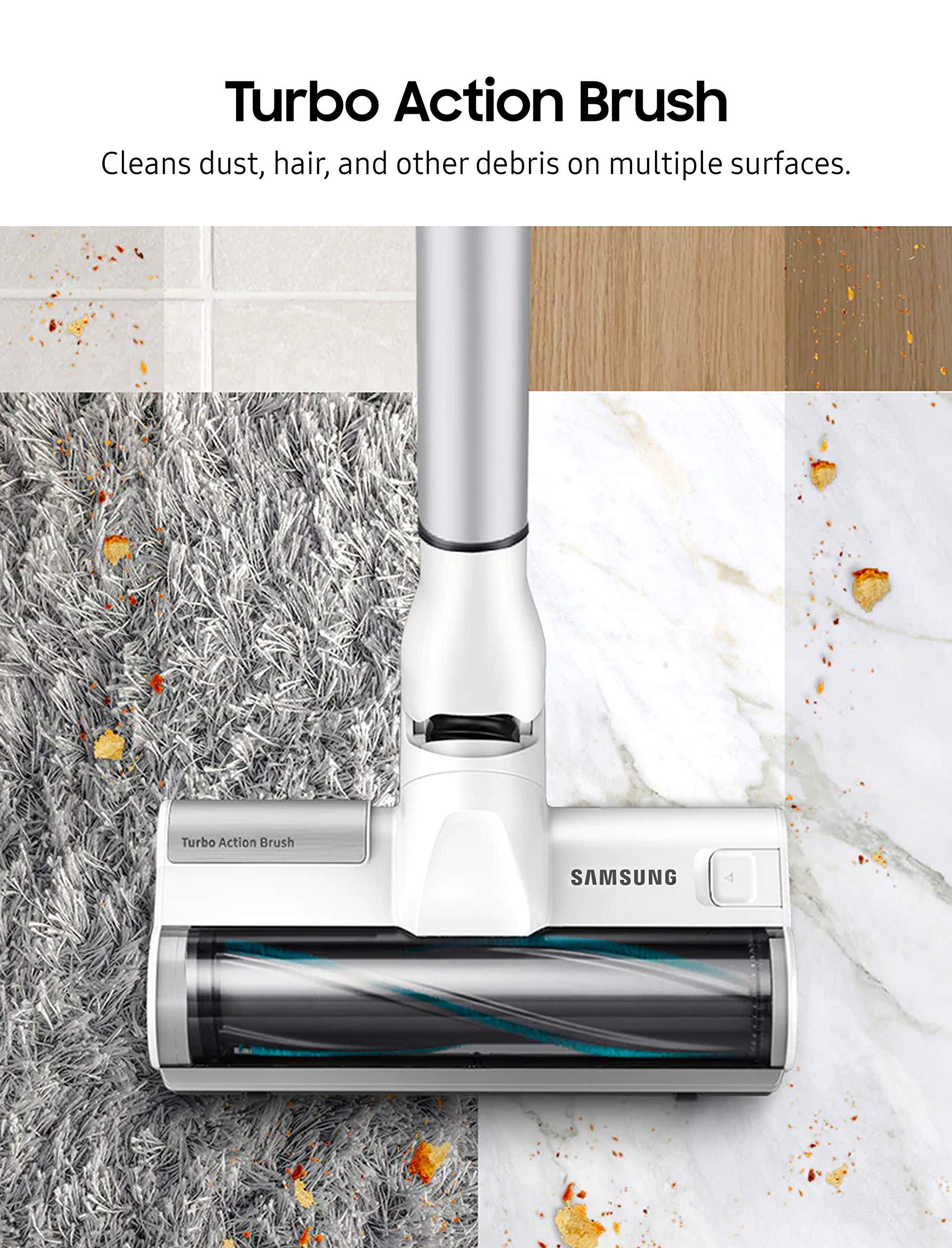 Samsung Jet 70 Pet Stick Lightweight Cleaner with Removable Long Lasting Battery and 150 Air Watt Suction Power Cordless Vacuum with Mini Motorized Tool (VS15T7032R4), Violet (Renewed)