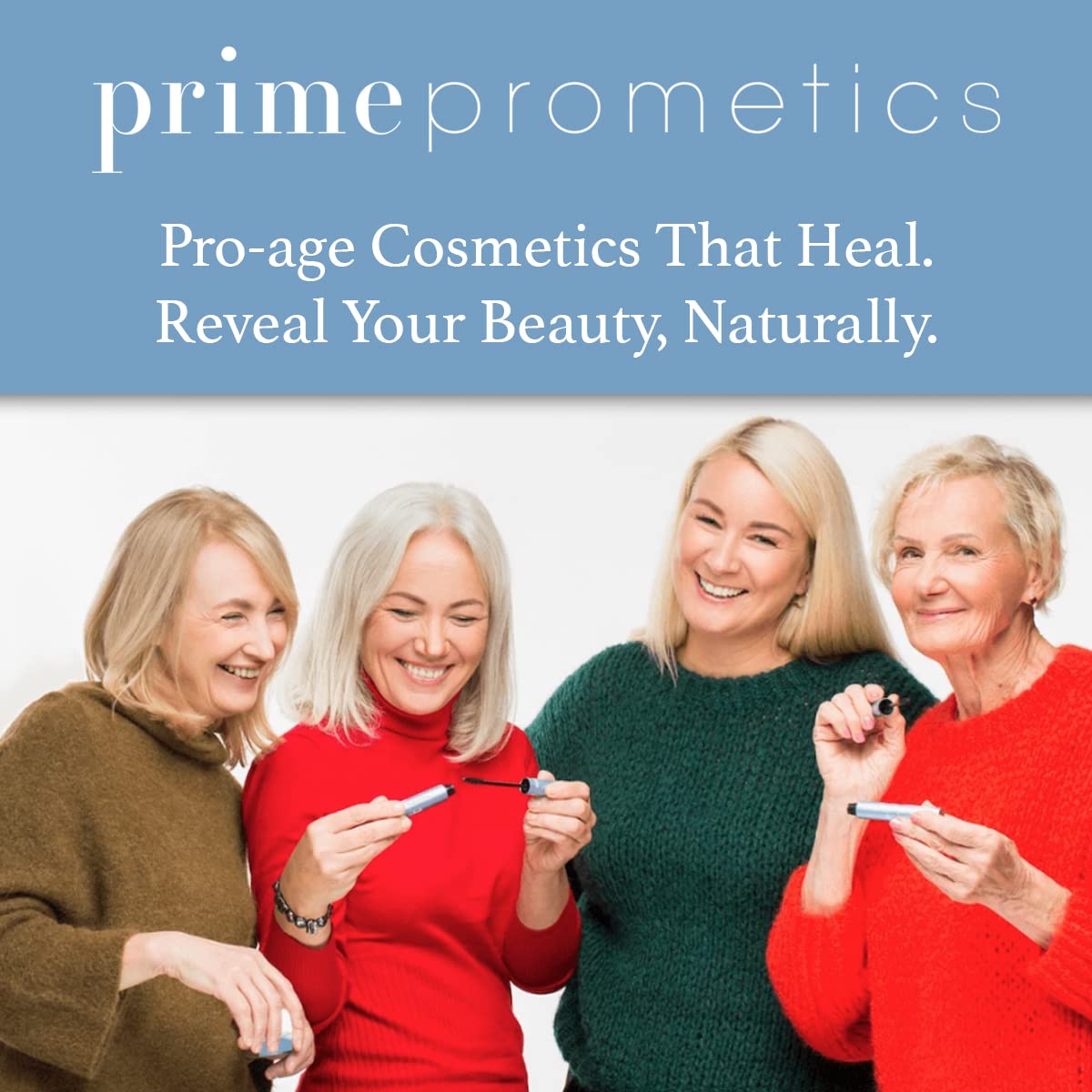 Prime Prometics PrimeLash Growth Serum for Women Over 50 β Grow More Lashes β Thick, Strong, Lifted β in 1 Swipe a Night, Vitamin Infused, For Sensitive Eyes