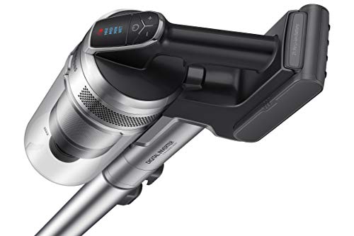 Samsung Jet 90 Cordless Stick Vacuum Long Lasting Battery and 200 Air Watt Suction Power, Complete with Telescopic Pipe, Titan Silver