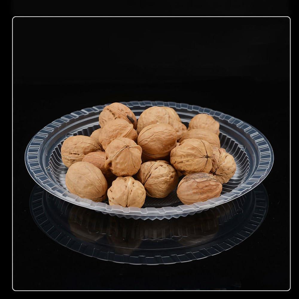 YAOSHENG 100PCS Disposable plastic table plate for Party Supplies,Holiday,Easter,Cake.