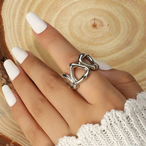 VOTRON 18KGP Simple Circle O Open Adjustable Size Rings For Women Wedding Engagement Party-51533