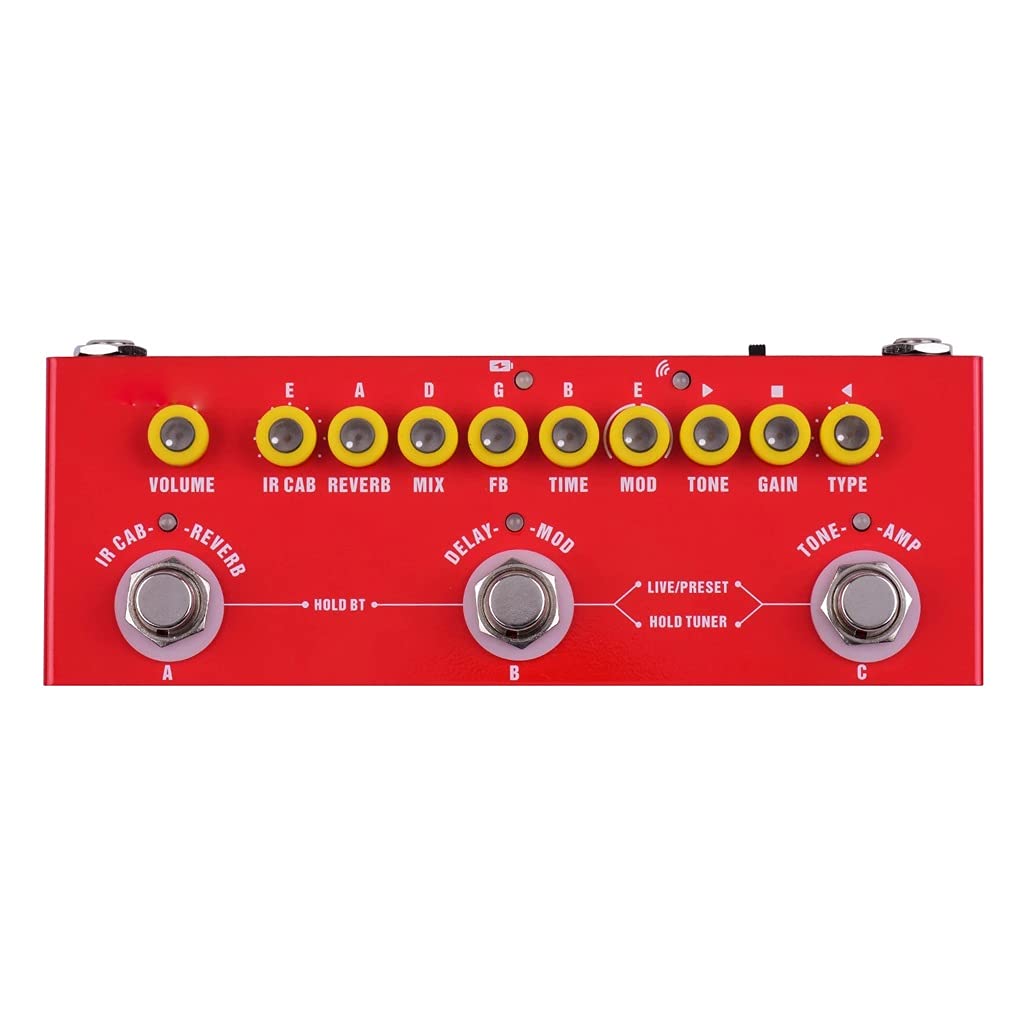 ZYZMH Portable Multi-Functional Electric Guitar Effects Pedal Guitar Built-in Battery Phone Recording Guitar Pedal