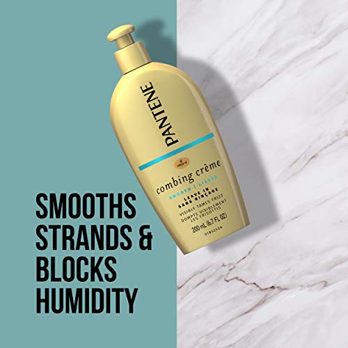 Pantene Combing Cream, Pro-V Smooth Nutrient Boost, Tame Frizz and Block Humidity, 6.7 Fl Oz, Triple Pack