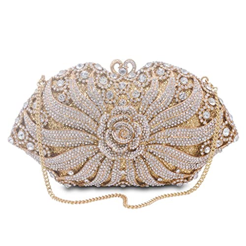 ZHUHW Hollow Out Diamond Crystal Women Evening Clutch Bag Handbags Purse Shoulder Package