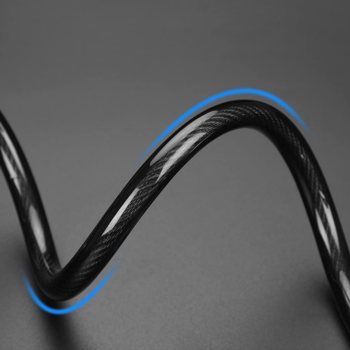 UFFD Bike Lock Cable, High Security 5 Digit Resettable Combination Coiling Bike Chain Lock with Mounting Bracket,Bicycle Cable Lock for Cycling Outdoors。 (Color : Blue)
