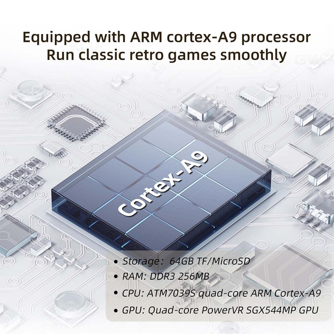 Wuba RG35XX Handheld Game Console, 64G 3.5-Inch Portable Mini Handheld Game Console with 5000 Games, Gift Birthday Presents for Kids & Adults (Gray)