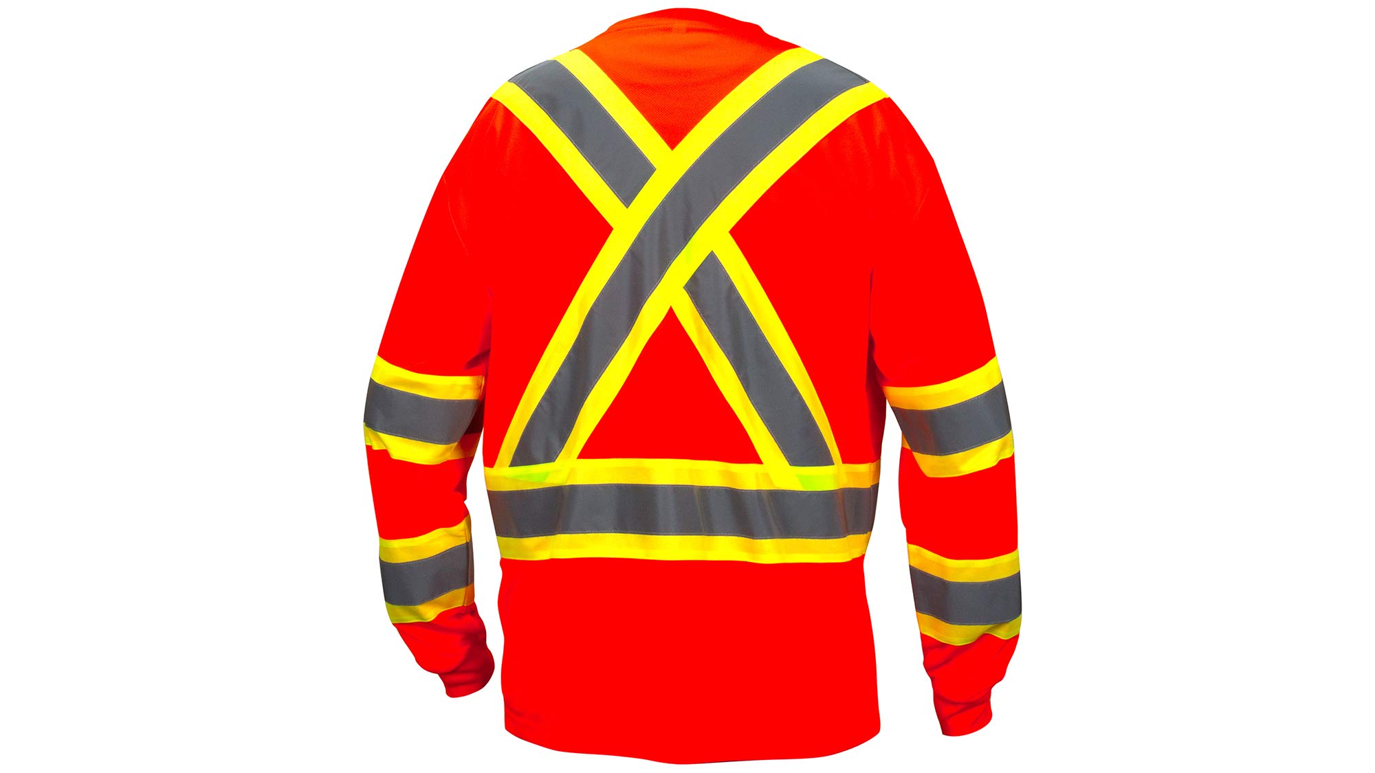Pyramex RCLTS3120L RCLTS31 Series Long Sleeve T-Shirts Long sleeve moisture wicking t-shirt in orange - large