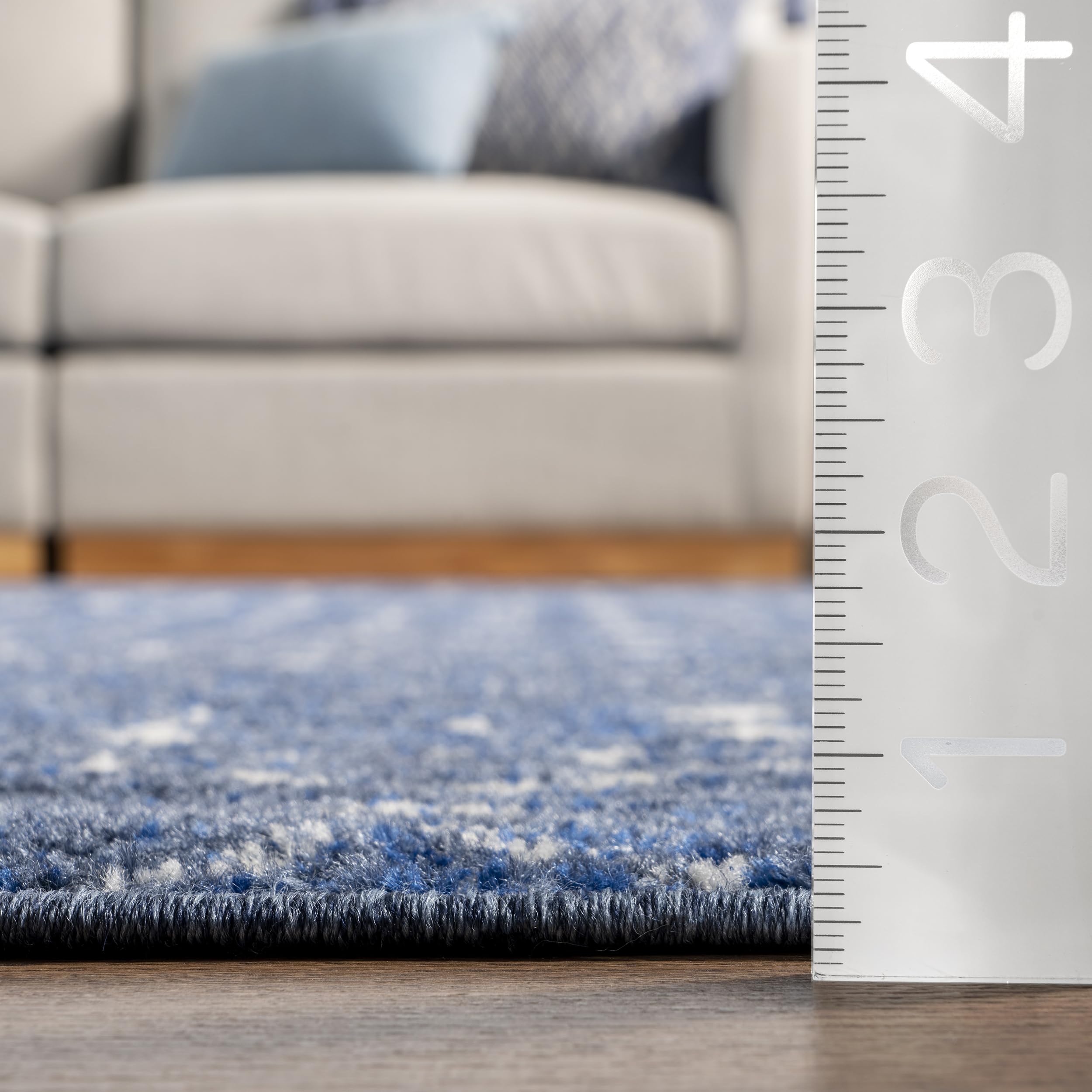 nuLOOM 2x3 Moroccan Blythe Area Rug, Dark Blue, Faded Bohemian Design, Stain Resistant, For Bedroom, Dining Room, Living Room, Hallway, Office, Kitchen, Entryway