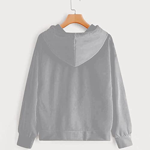 Women's Pullover Loose Hoodies Spring and Autumn Christmas Printing Casual Tops Fashion Long Sleeve Sweatshirt