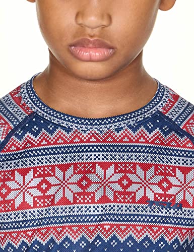 TSLA Kid's & Boy's and Girl's Thermal Long Sleeve Tops, Crew Neck Fleece Lined Compression Base Layer Shirts, Thermal Mock Neck Purple, 16