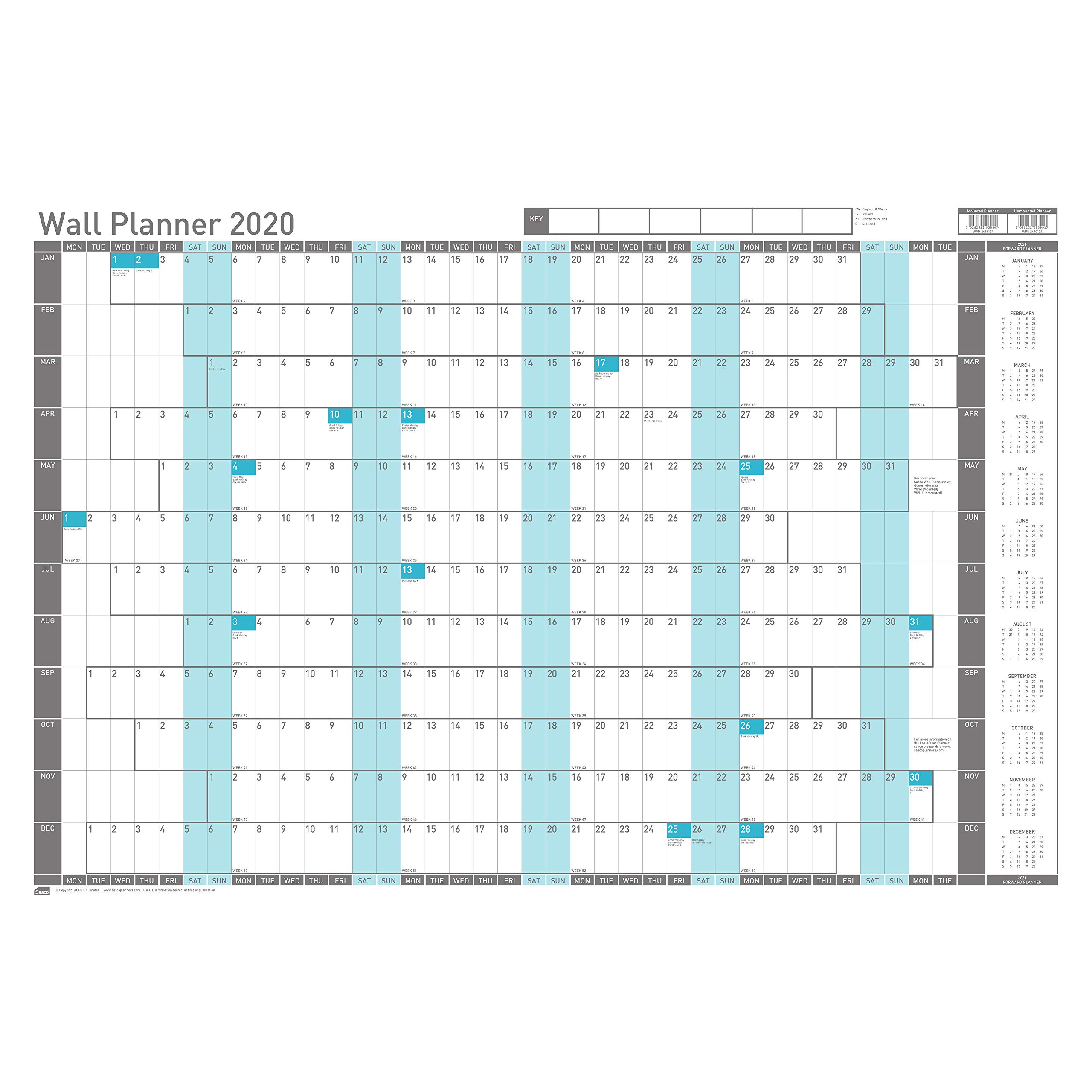 Sasco Wall Planner Unmounted