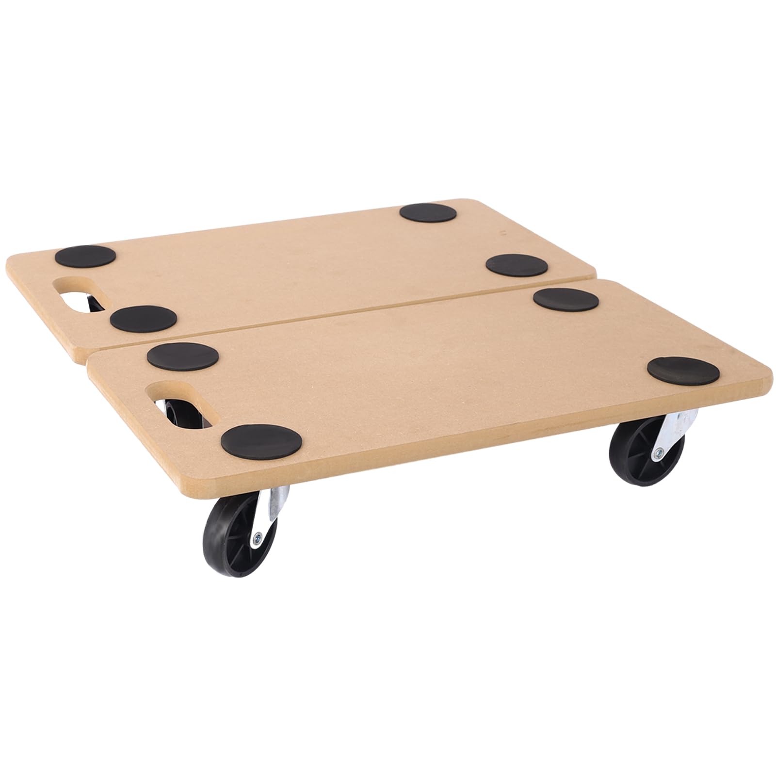 Miscoos Furniture Moving Dolly, Heavy Duty Wood Rolling Mover with Wheels for Piano Couch Fridge Heavy Items, Securely Holds 500 Lbs (2pcs 22.8" x11.2" Platform)