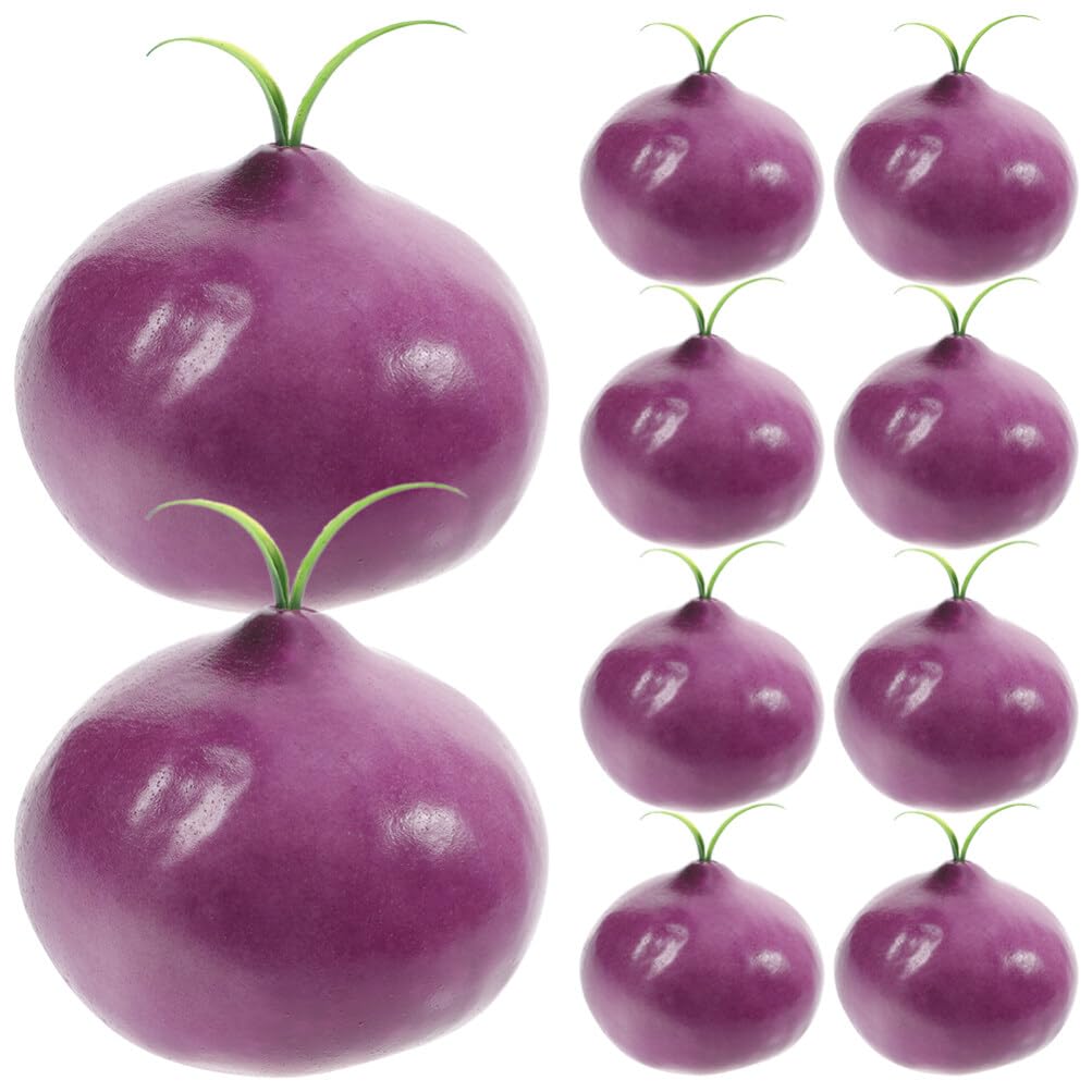 SAFIGLE 10pcs Home Decor Onion Fake Vegetable Model Desktop Decor Vegetable Photo Props Simulation Vegetables Decor False Food Model Artificial Vegetable Decor Foam Fake Fruit Pretend