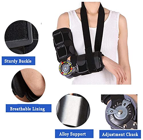 TSUSF Hinged Elbow Brace Elbow Immobilizer For Injuries Sprained Elbows Tendonitis Arthritis And Other Sports Injuries