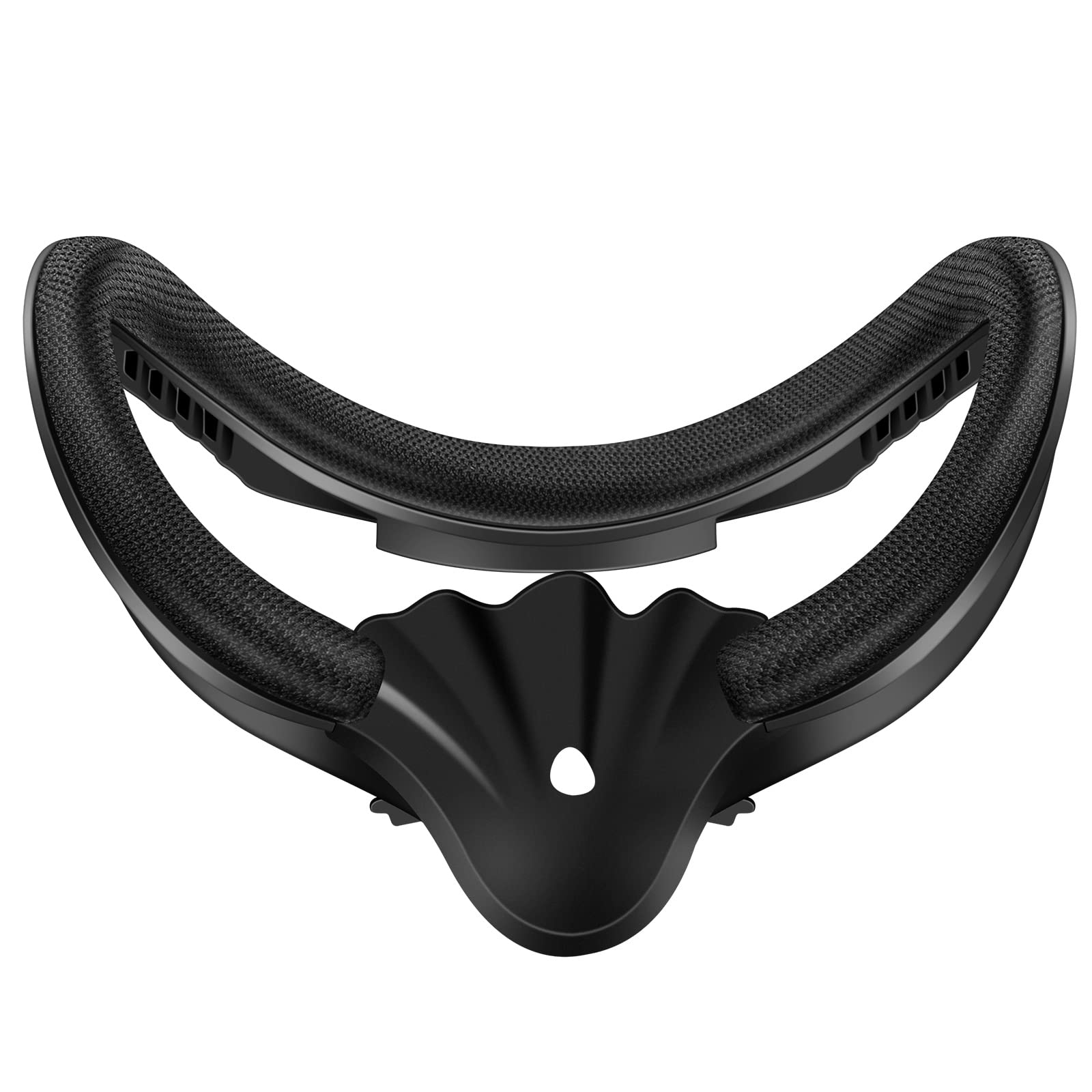 VR Face Cushion Pad for Oculus Quest 2 Accessories, Fitness Facial Interface Foam Replacement, with 2 x Foam Replacement and Air-Circulation Design Black