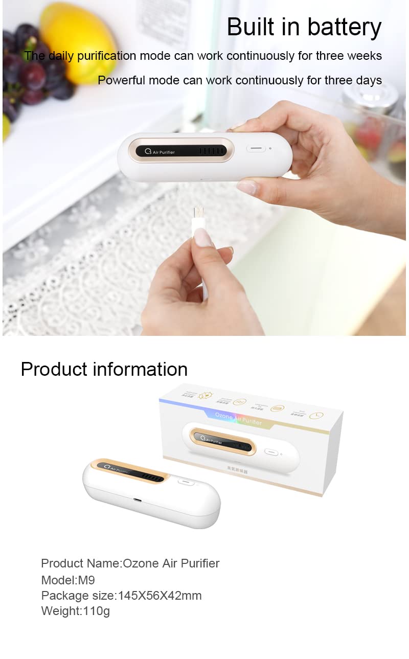 WUSUW Refrigerator Deodorizer,Mini USB Closet Deodorizer,Refrigerator Odor Eliminator For Baking Soda for Fridge And Freezer
