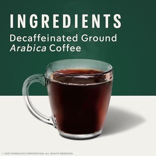 Starbucks Decaf Caffé Verona Dark Roast Ground Coffee, 12 Ounce (Pack of 6)