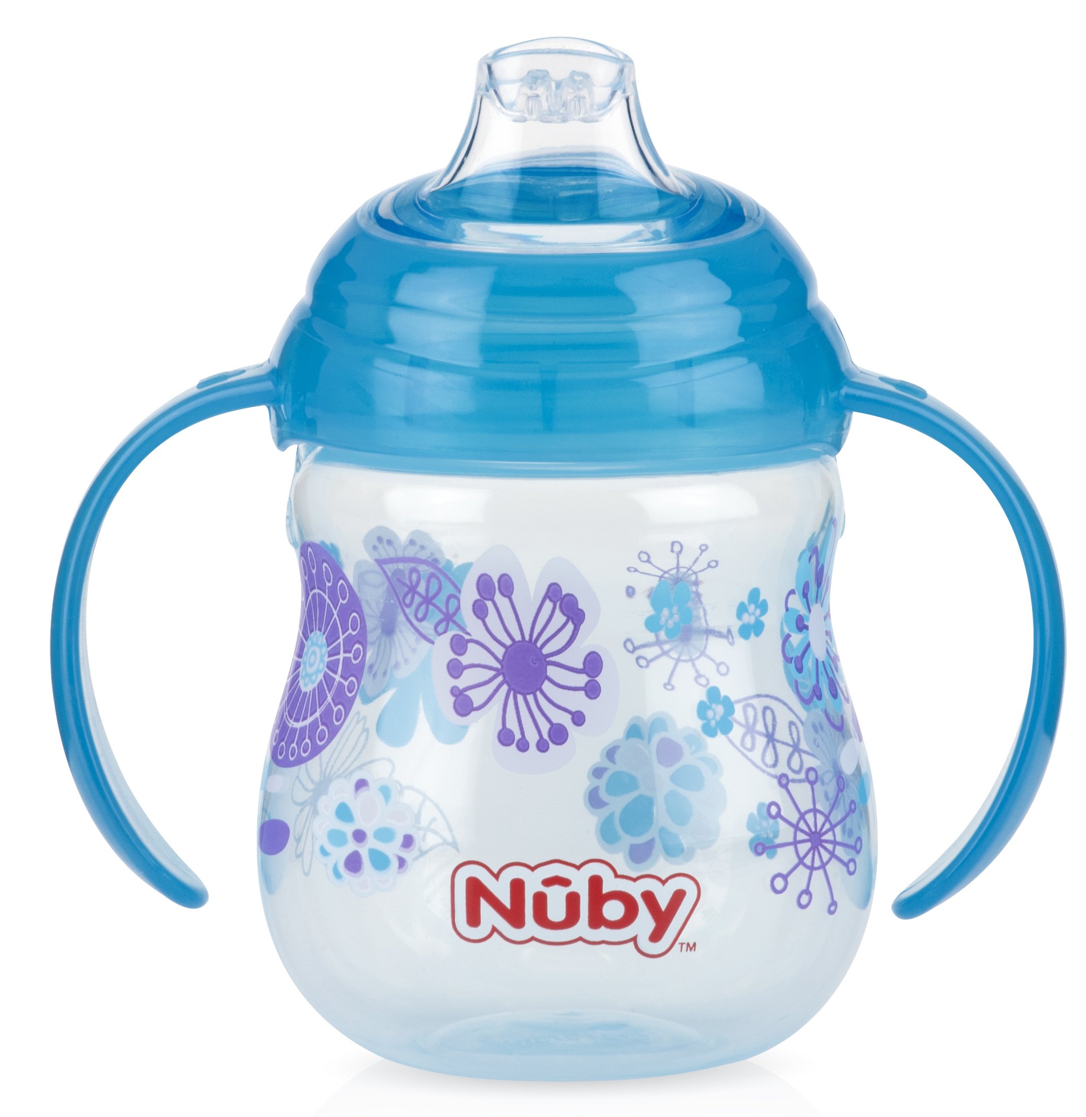 Nuby 3 Piece Grip N' Sip Cup, Pink/Red/Aqua