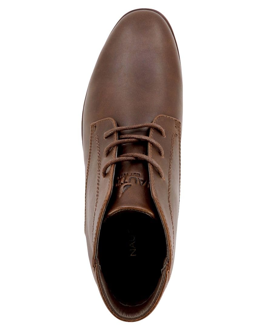 Nautica Men's Chukka Boot: Dress Casual Lace-Up Ankle Shoe Oxfords & Desert Boots-Largo-Brown Size-10