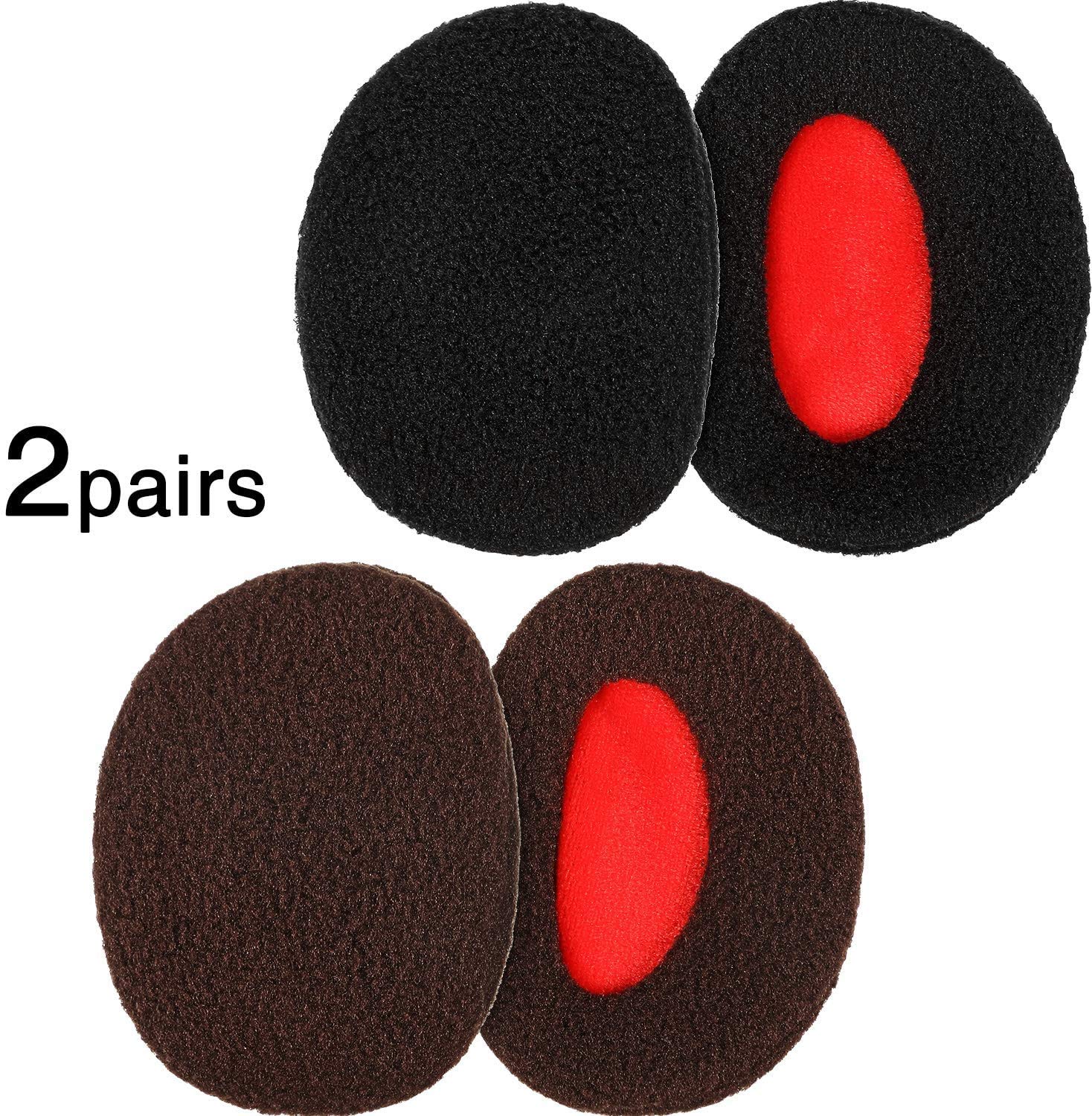 SATINIOR 2 Pairs of Bandless Ear Warmers Earmuffs Warm Ear Covers for Men Women (Medium)