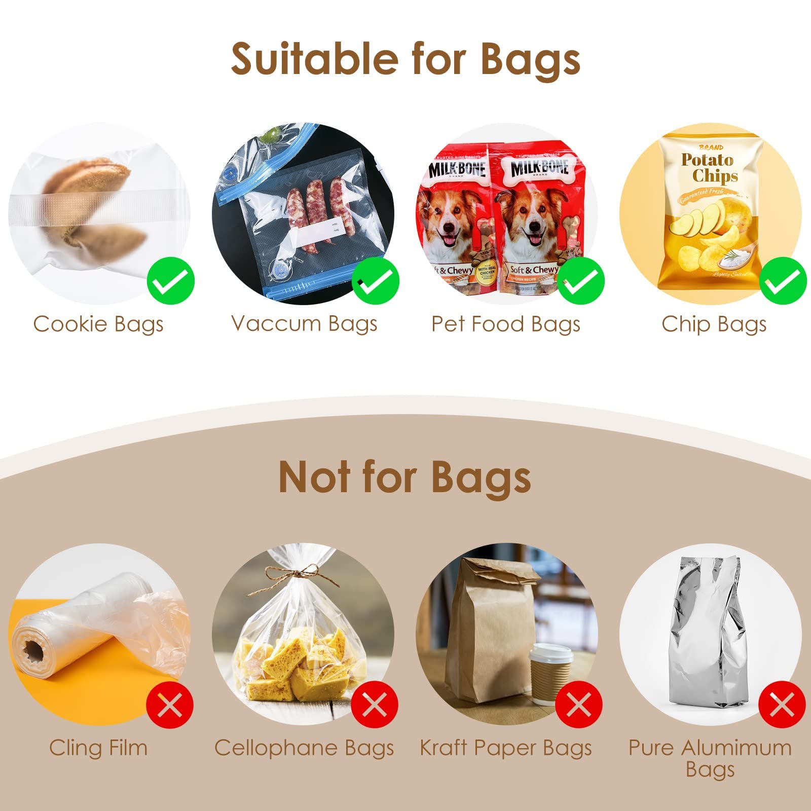 Rechargeable Handheld Vacuum Sealer Machine,4 IN 1 Heat Sealer Cutter Inflation Tool,Portable Mini Food Bag Saver Packing Sealing System for Jars Meat Storage Chamber Chips Snacks(White)