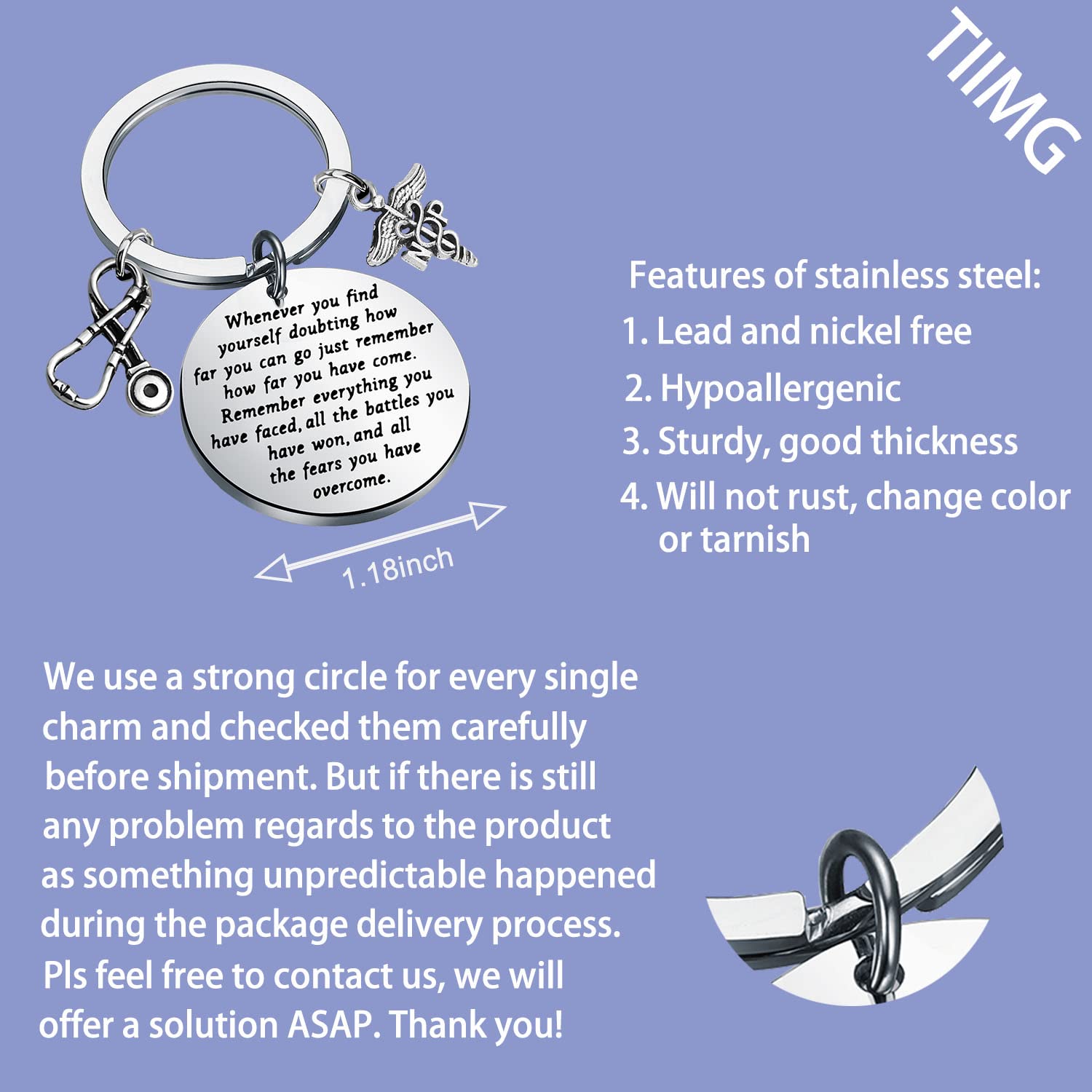 TIIMG Np Motivational Keychain Np Nurse Gifts Nurse Practitioner Student Gift Graduation Gift (NP whenever)