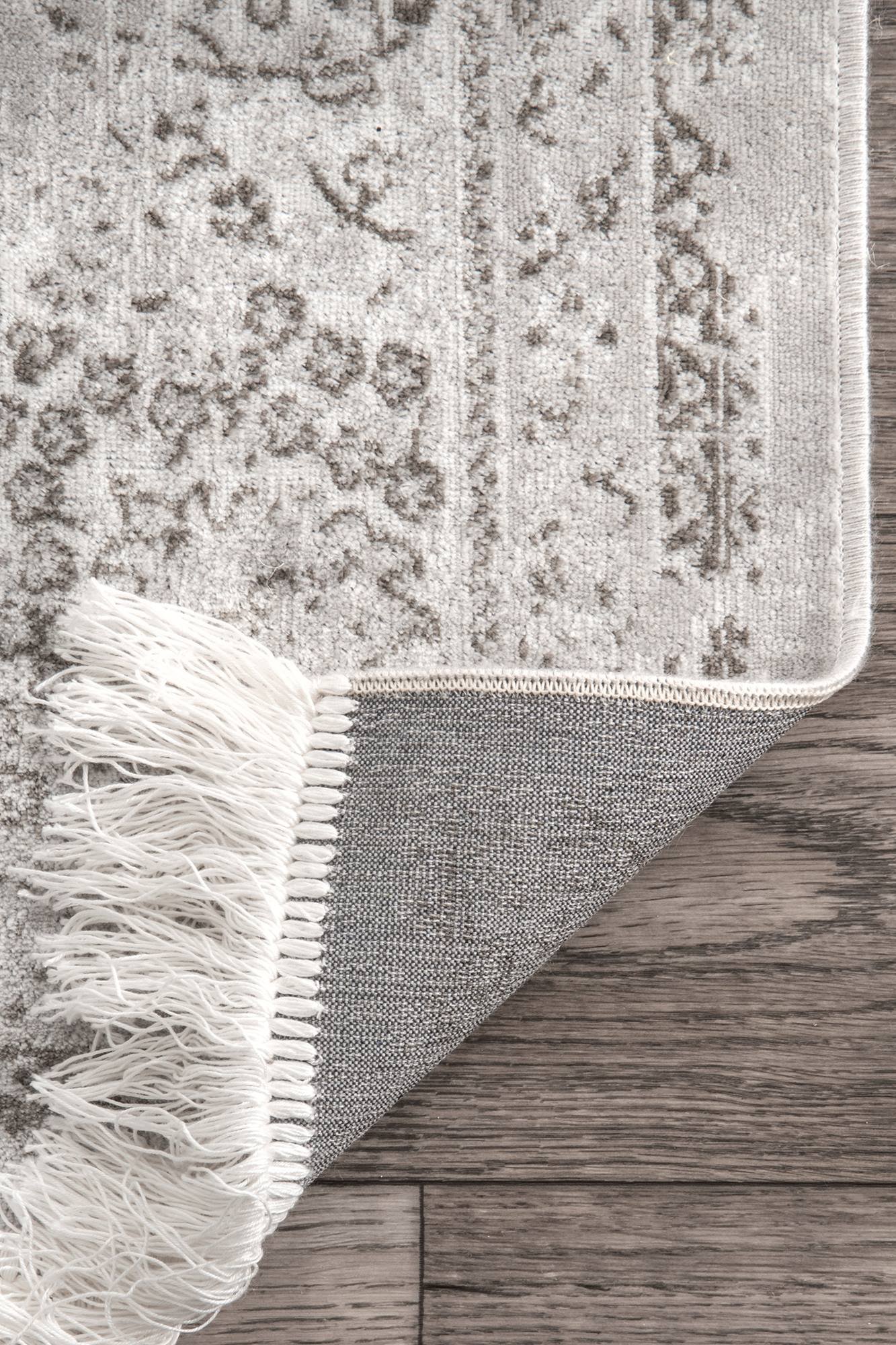 nuLOOM Cantrell Vintage Medallion Area Rug , 9' x 12', Silver, Rectangular