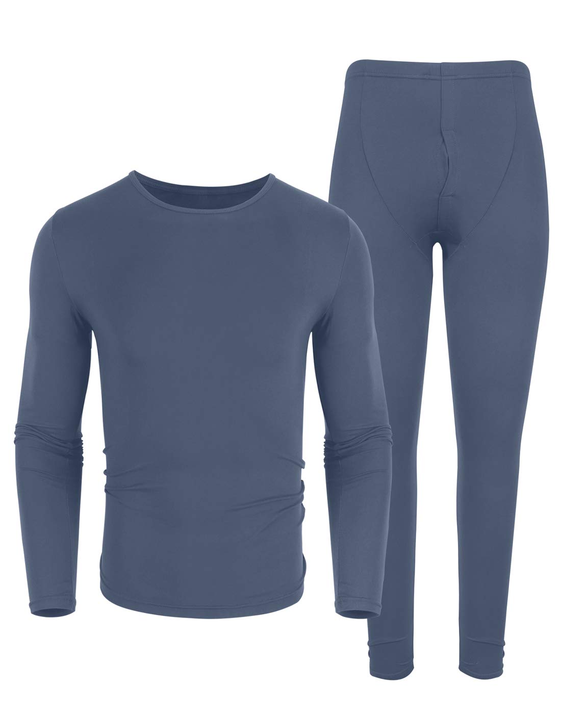 Poriff Mens Insulated Thermal Midweight Thermal Underwear Cold Weather Clothes Dark Grey M