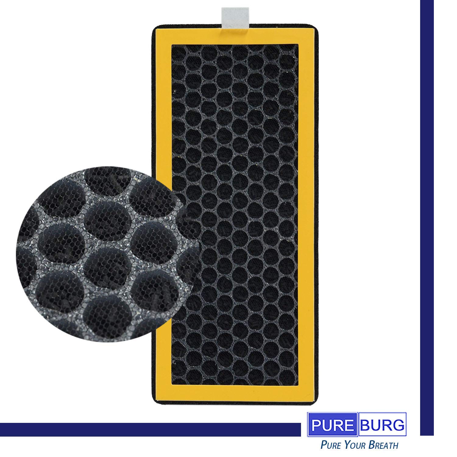 PUREBURG PetPlus Activated Carbon Replacement Filters Compatible with HoMedics TotalClean PetPlus at-PETODR fits AT-PET01 AT-PET02 Whisper-Quiet Oscillating Tower Air Purifier, VOCs Odor,2-Pack