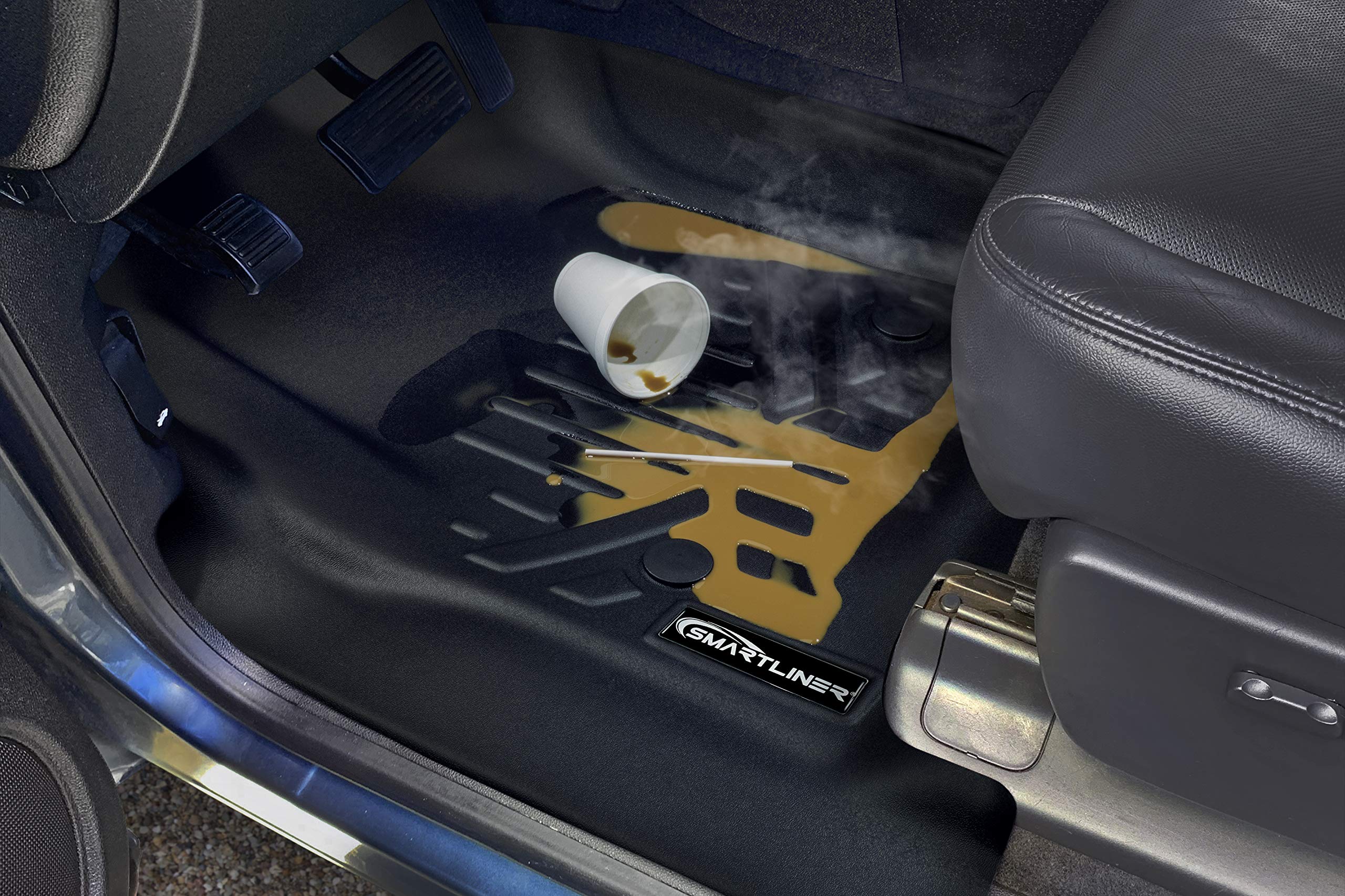 SMARTLINER SA0533/B0533 All Weather Custom Fit 2 Row Black Floor Mat Liner Set for 2021 Mercedes-Benz GLA-Class