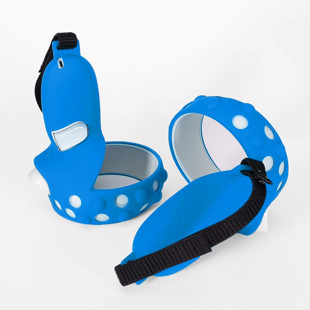 TUTUO Grip Cover for Oculus Quest 2 Touch Controller Accessories, Silicone Anti-Fall Protector with Adjustable Hand Strap(Blue)