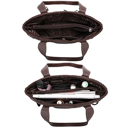 Montana West Western Tote Bag for Women Aztec Tapestry Tooled Collection Concealed Carry Handbag MW1211G-8317CF