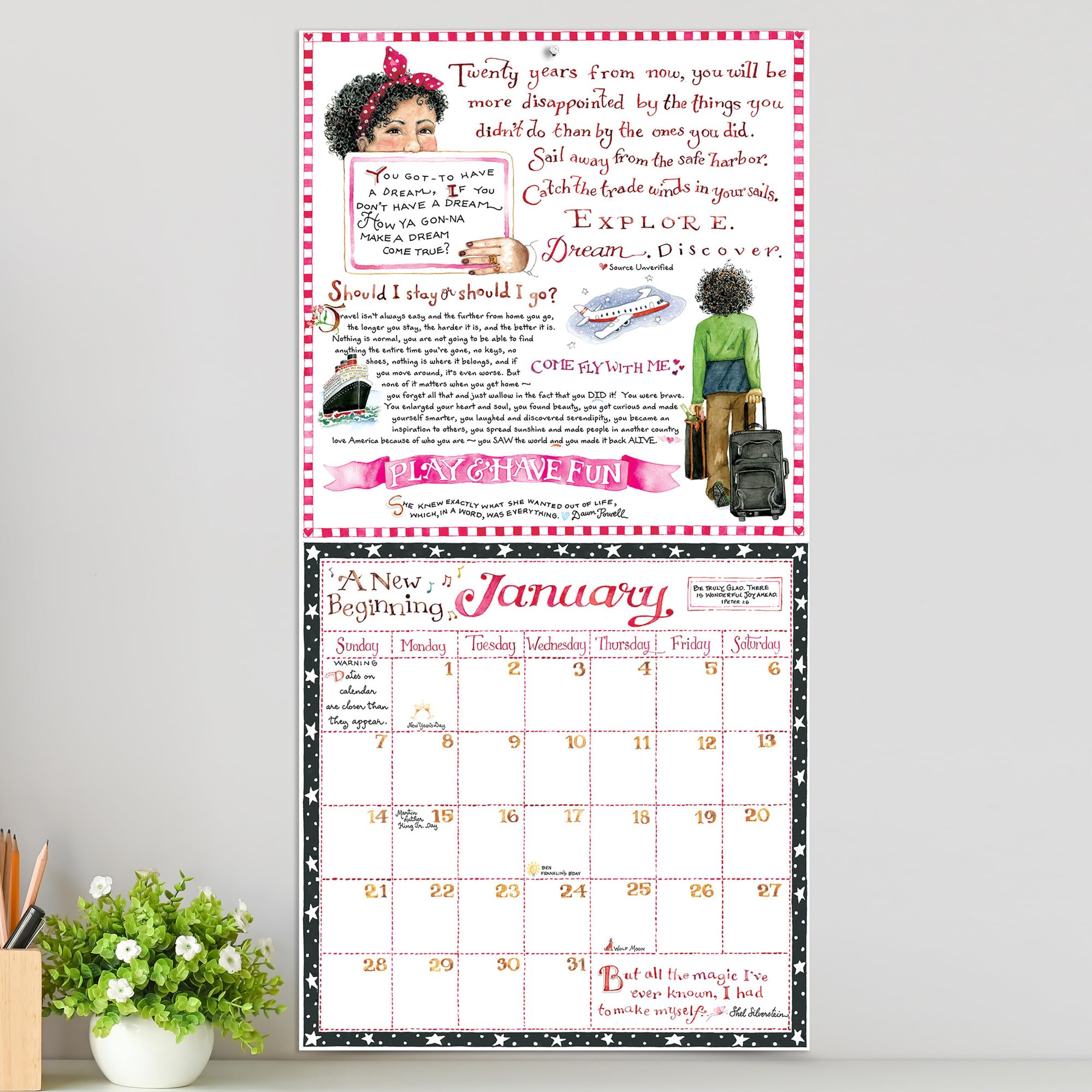 TF PUBLISHING 2024 Susan Branch Wall Calendar | Large Grids for Appointments and Scheduling | Vertical Monthly Wall Calendar 2024 | Home and Office Organization | Premium Matte Paper | 12"x12โ