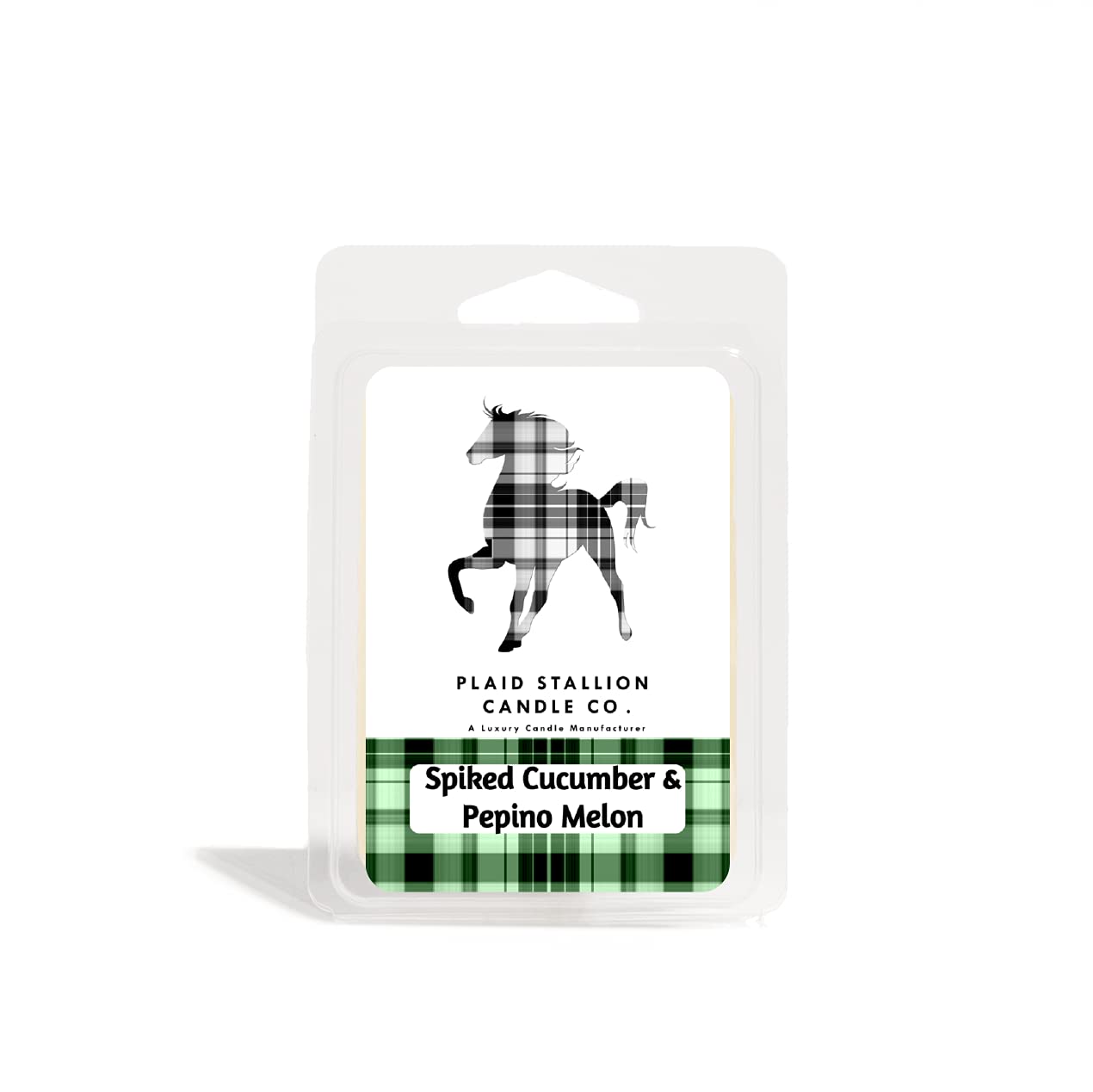 Plaid Stallion Salted Cucumber & Pepino Melon Scent - Wax Melt Wax Cubes, Fruit Melon Fresh Scent, Long Lasting, Highly Scented, for Wax Warmer ((1) Single)