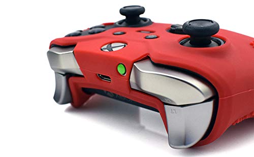 OSTENT Soft Protective Silicone Rubber Skin Case Cover for Xbox One Elite Controller (Red)