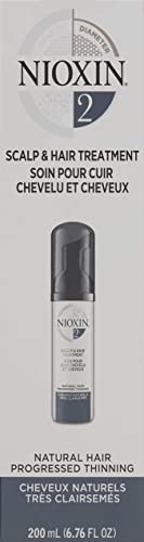 Nioxin Scalp + Hair Thickening System 2 Leave on Treatment, For Natural Hair with Progressed Thinning, 6.8 oz (Packaging May Vary)