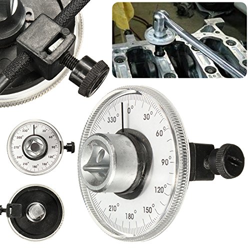Mokylor 360° Adjustable 1/2" Drive Torque Angle Gauge, Torquemeter Wrench Set,Professional Measurer Tool