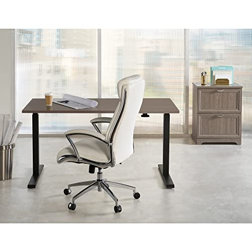 RealspaceĀ® Magellan 60"W Pneumatic Height-Adjustable Standing Desk, Gray