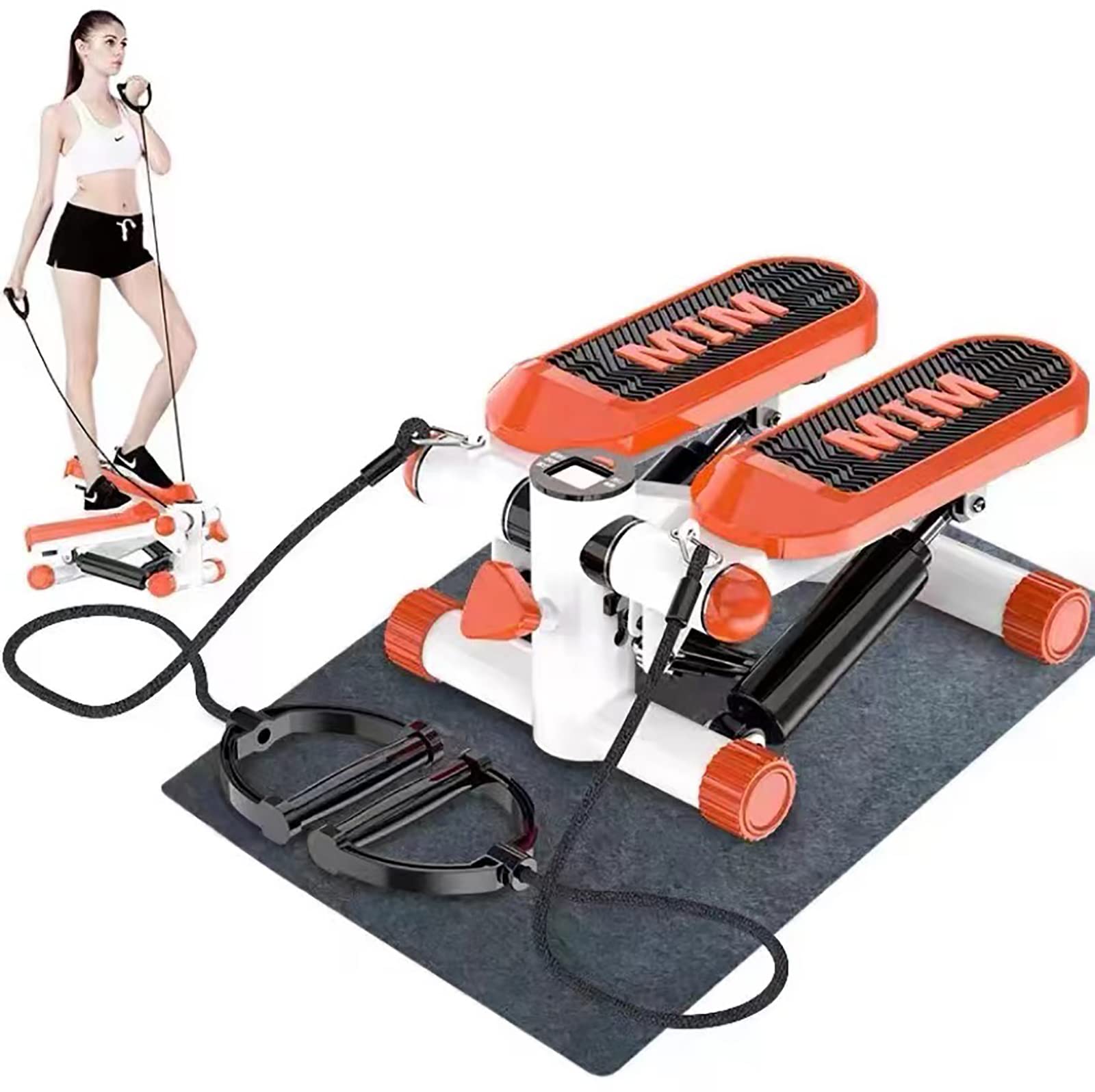 USBBAG Fitness Exercise Stepping Machine, Portable Mini Stair Stepper for Home with LCD Monitor,Portable Stair Stepper for Exercise (A)