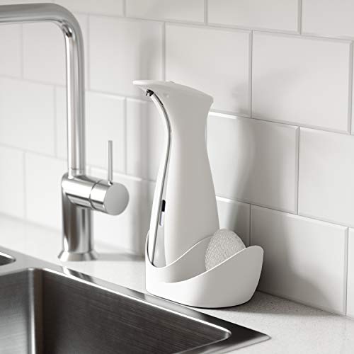 Umbra OTTO Automatic Soap Dispenser Touchless, Hands Free Pump for Kitchen or Bathroom, Regular, White