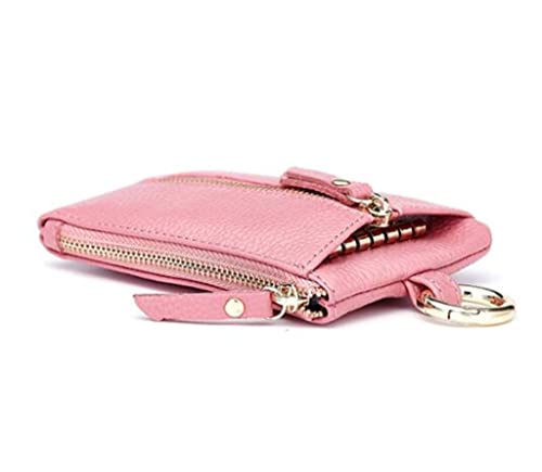 ZLXDP Ladies Men's Mini Key Wallet Multifunctional Zipper Coin Purse (Color : Black, Size