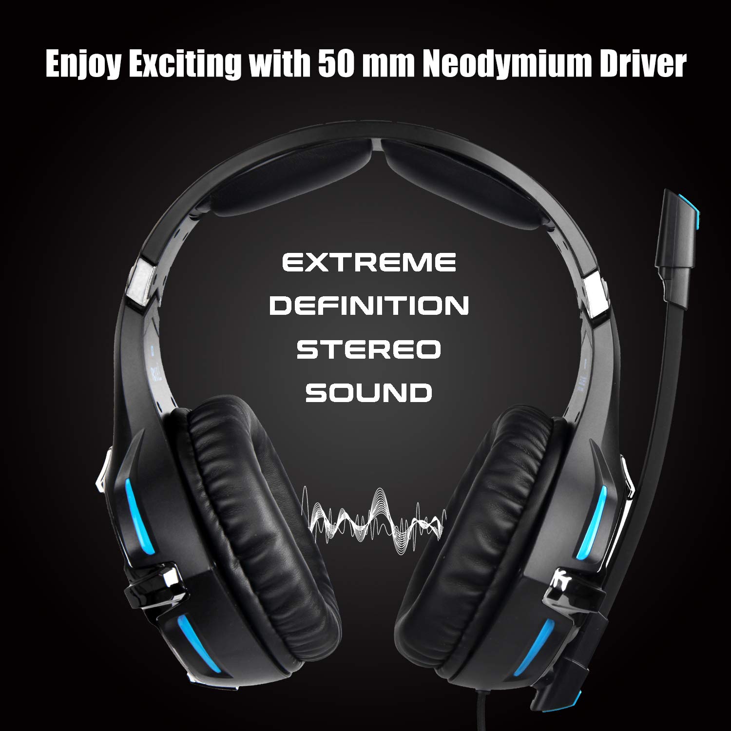Stereo Gaming Headset,SADES Noise Cancelling 3.5mm Over-Ear Headphones with Microphone and Volume Control for PC Xbox One PS4 PS5 Laptop Mac Nintendo Games