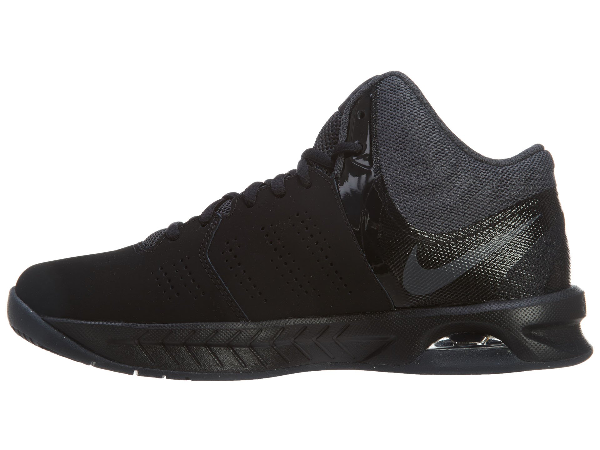 Nike Mens Air Visi Pro Vi NBK Black/Anthracite Ankle-High Nubuck Basketball Shoe - 10M